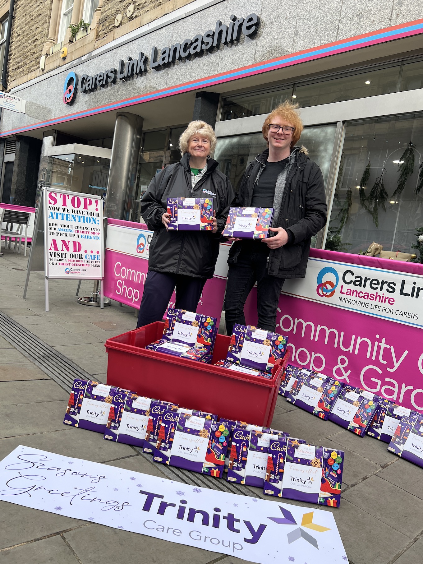 Trinity Care Group donate 100 selection boxes to Carers Link Lancashire ...